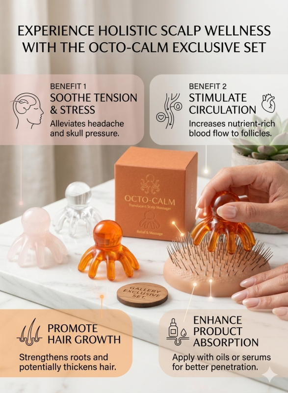 Mini Octopus Scalp Massager(Combo) – Handheld Manual Head Relaxation ...